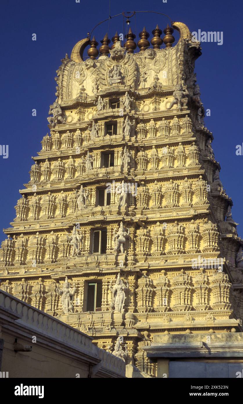 The Chamundeshwari Temple in the city of Mysore in the Province of ...