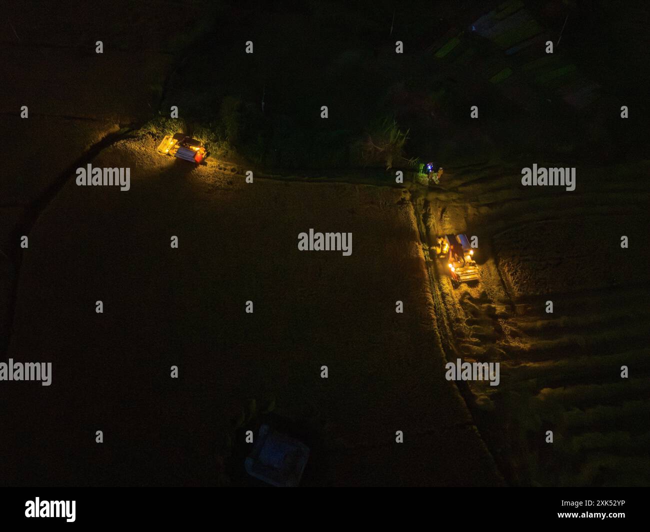 View of rice field in Phu Yen, Vietnam. Rice production in Vietnam in ...