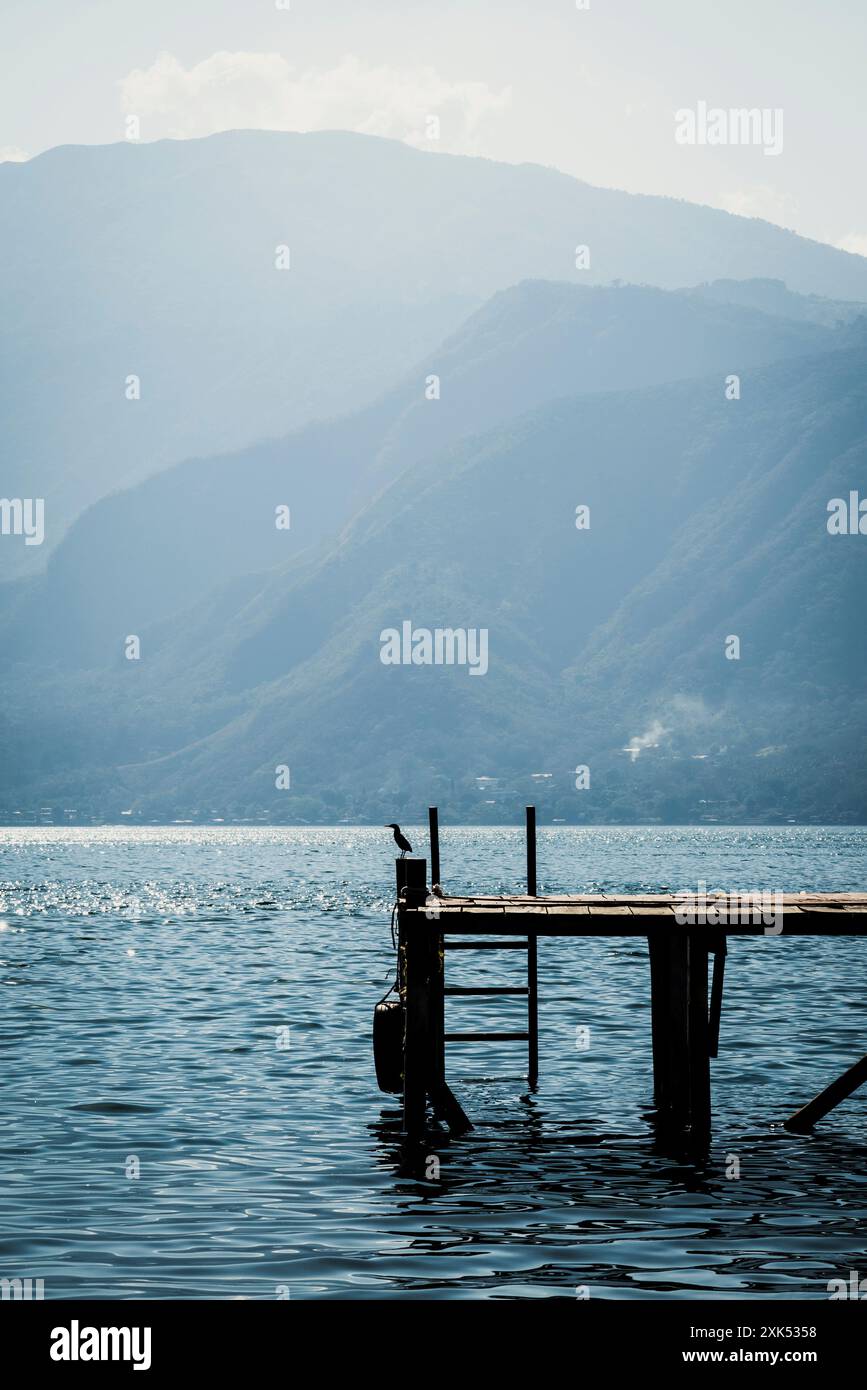 Jetty on Lake Coatepeque, near Santa Ana, El Salvador Stock Photo - Alamy