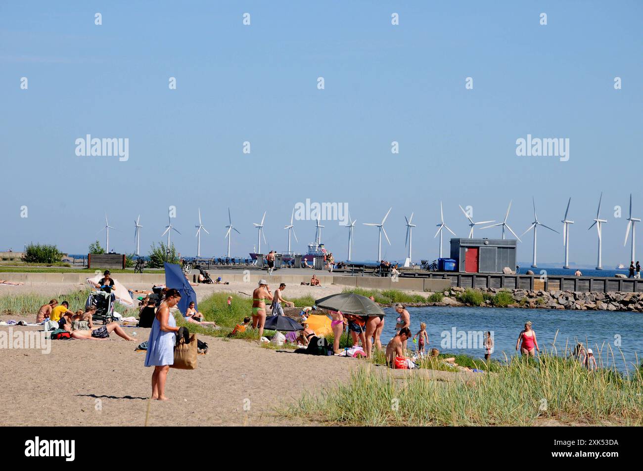 Kastrup/Copenhagen/ Denmark/21 July 2024/Wind turbine wind power engery ...