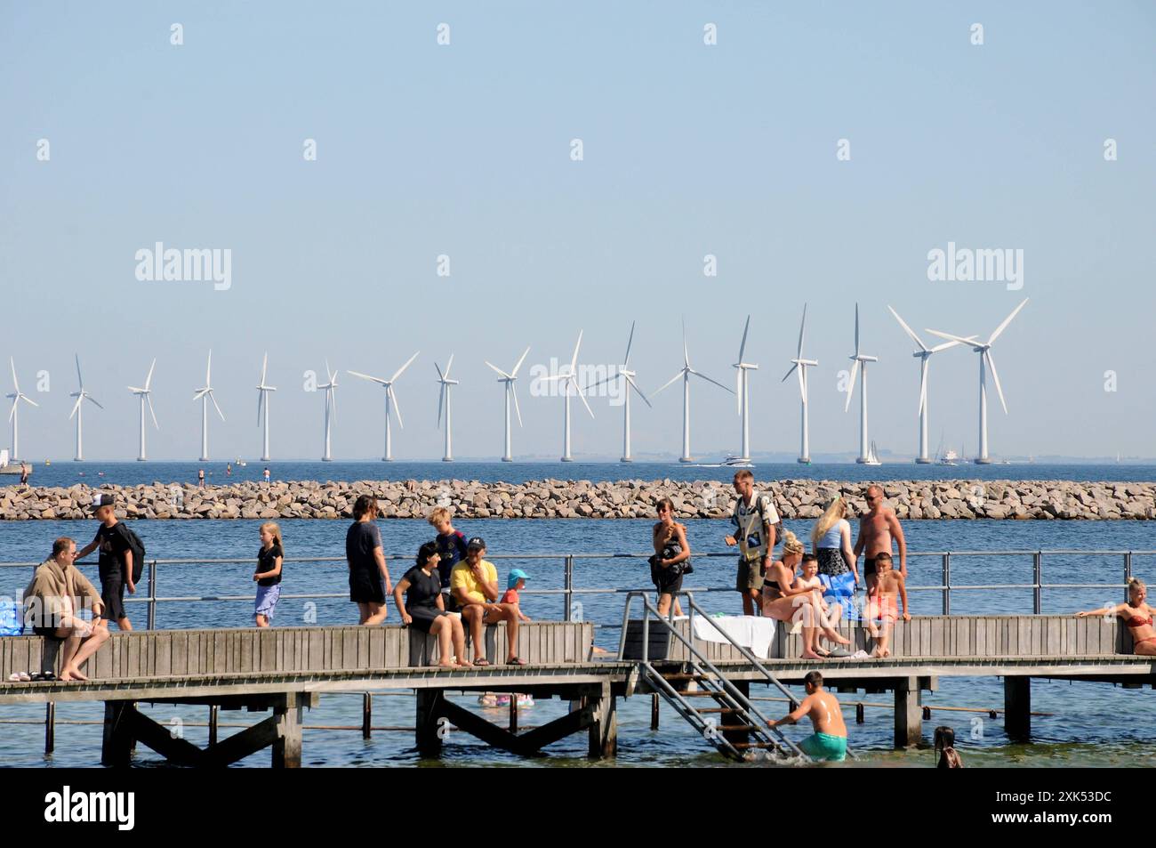 Kastrup/Copenhagen/ Denmark/21 July 2024/Wind turbine wind power engery ...