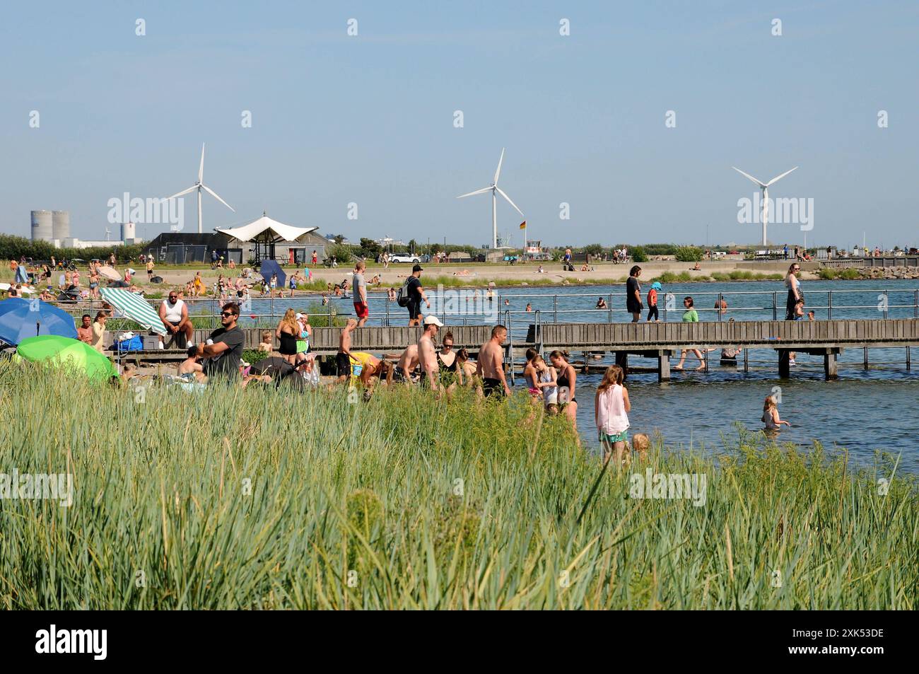 Kastrup/Copenhagen/ Denmark/21 July 2024/Wind turbine wind power engery ...