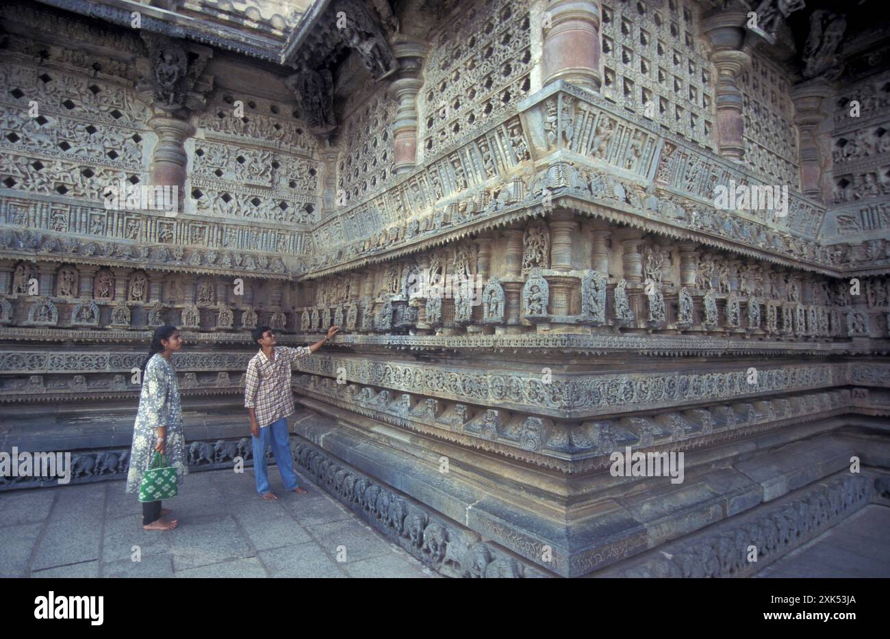 The Hindu Temple Ruins of Chennakeshava Temple with stone carving ...