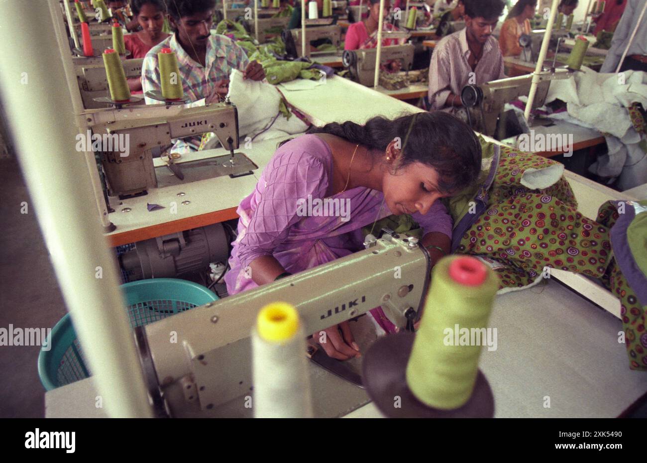 Women at work at a Textile and clothes Factory in the city of Mysore in ...