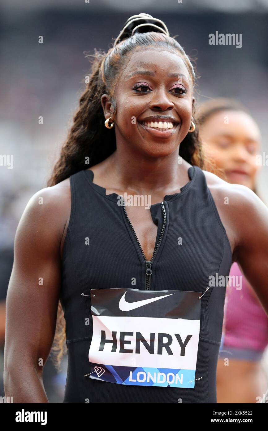 Desiree HENRY (Great Britain) celebrating second place in the Women's ...