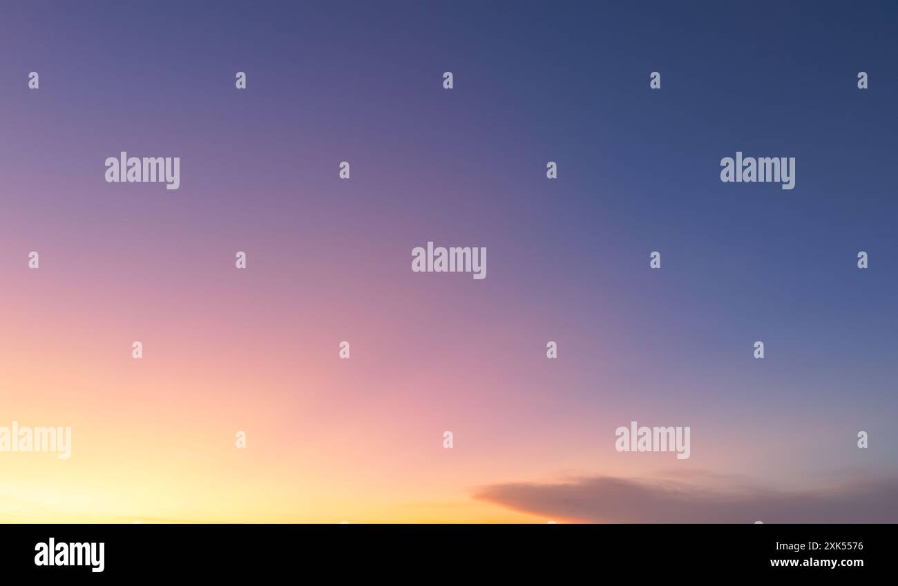 Horizon panorama and dramatic twilight sky and cloud sunset background ...