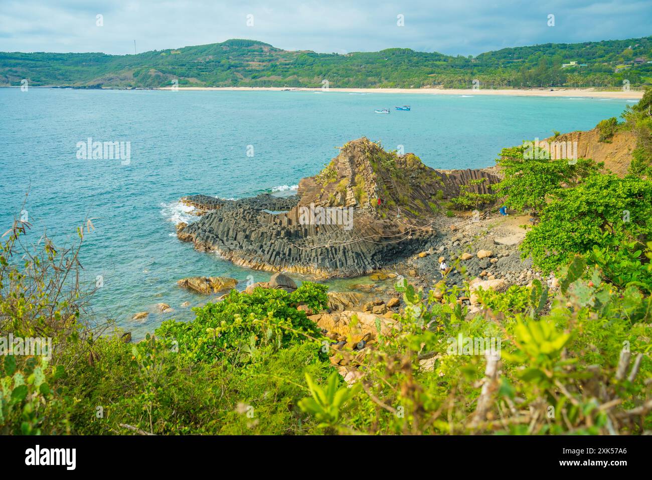 View of Ganh Da Dia or Da Dia Reef is a seashore area of uniformly ...