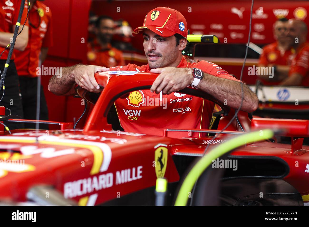 SAINZ Carlos (spa), Scuderia Ferrari SF-24, portrait during the Formula 1 Hungarian Grand Prix ...
