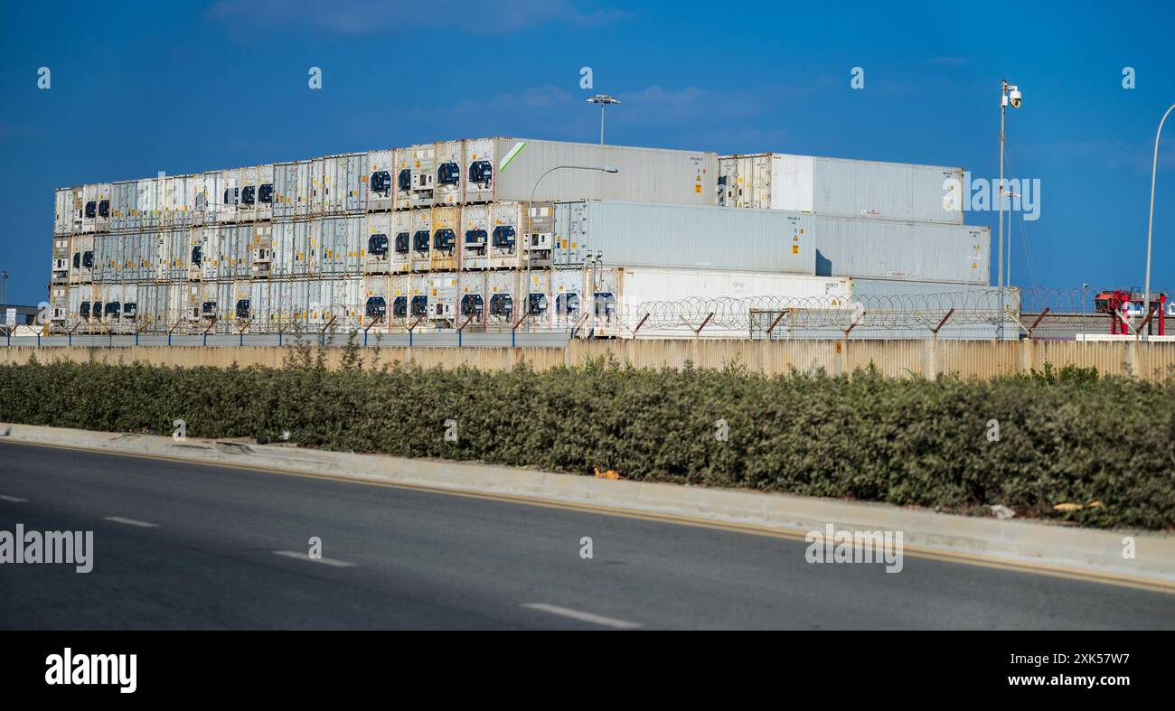 The International Limassol New Port, Route to Container Gate Building ...