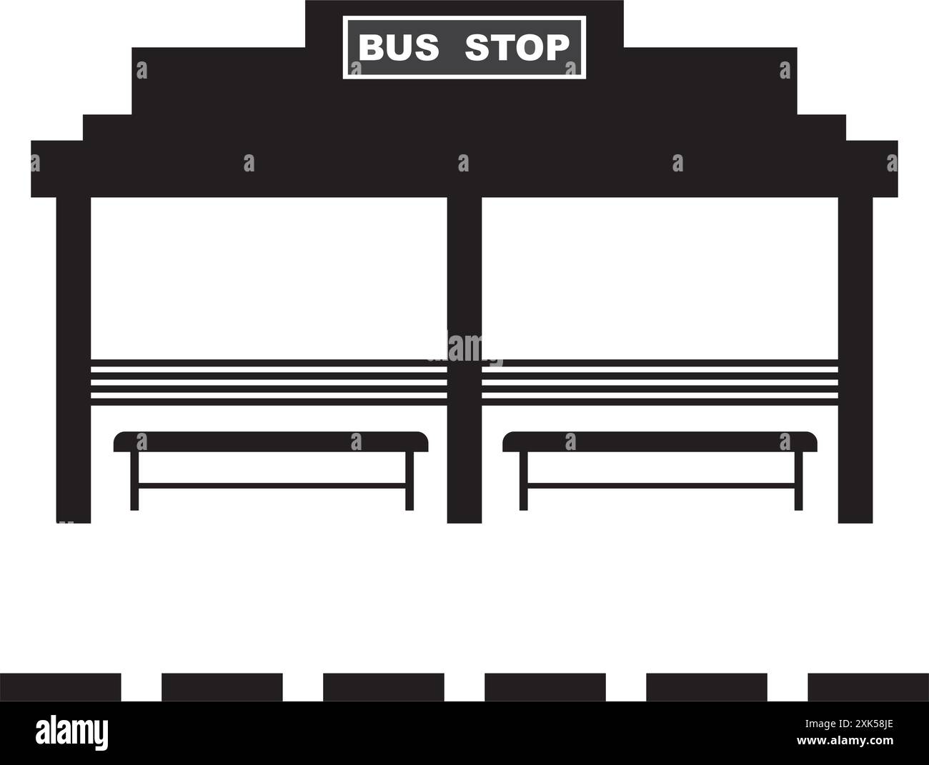 Modern bus station interior Stock Vector Images - Alamy