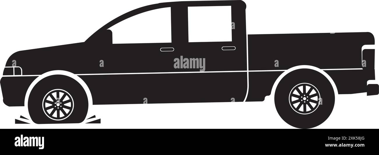 tire burst car icon vector illustration symbol design Stock Vector ...