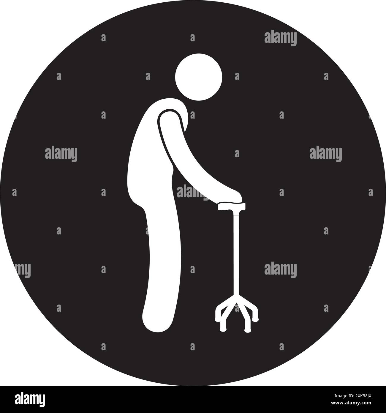 vector icons represent disabled, elderly, and injured people using ...