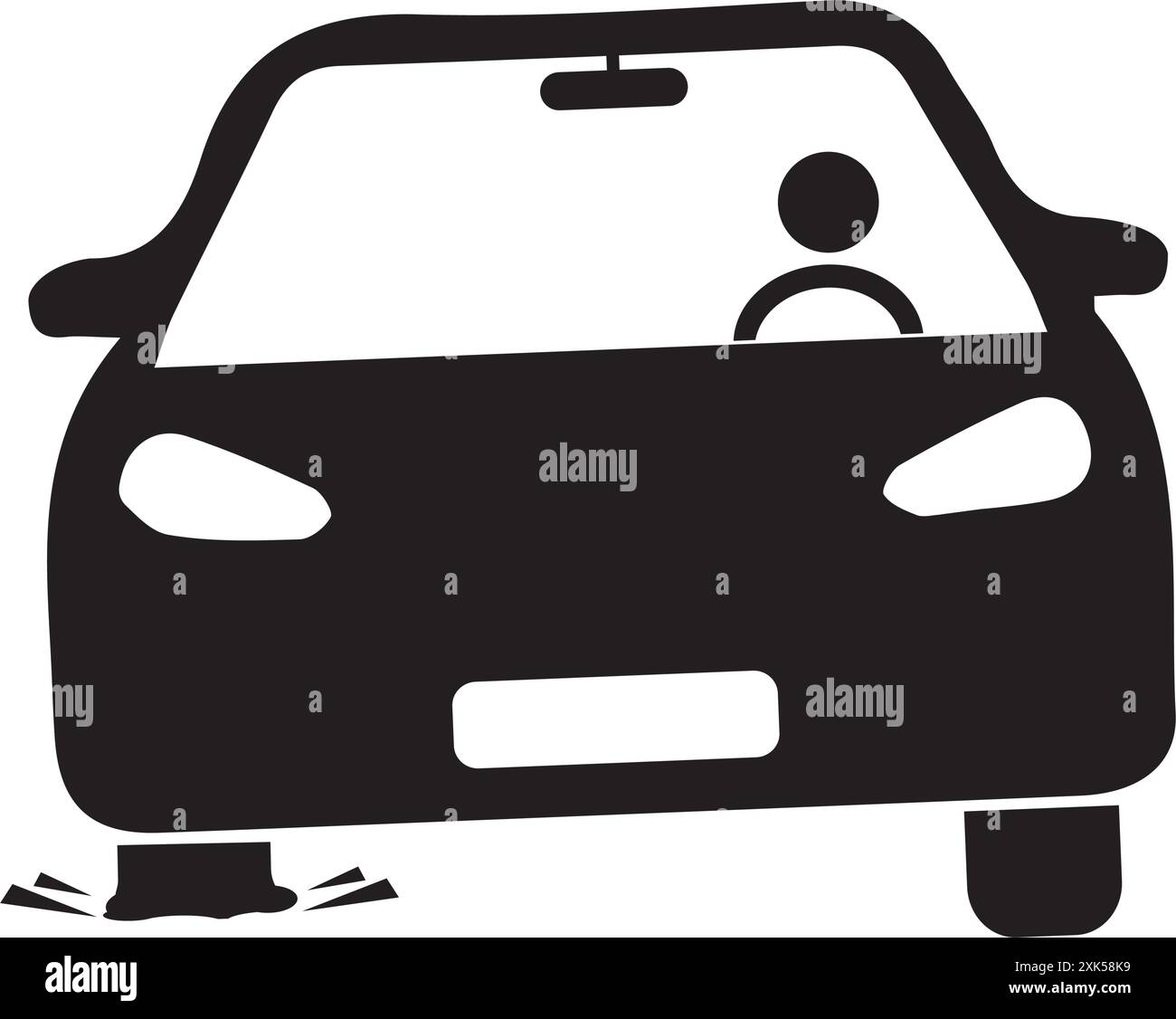 tire burst car icon vector illustration symbol design Stock Vector ...