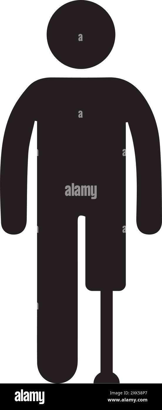 vector icons represent disabled, elderly, and injured people using ...