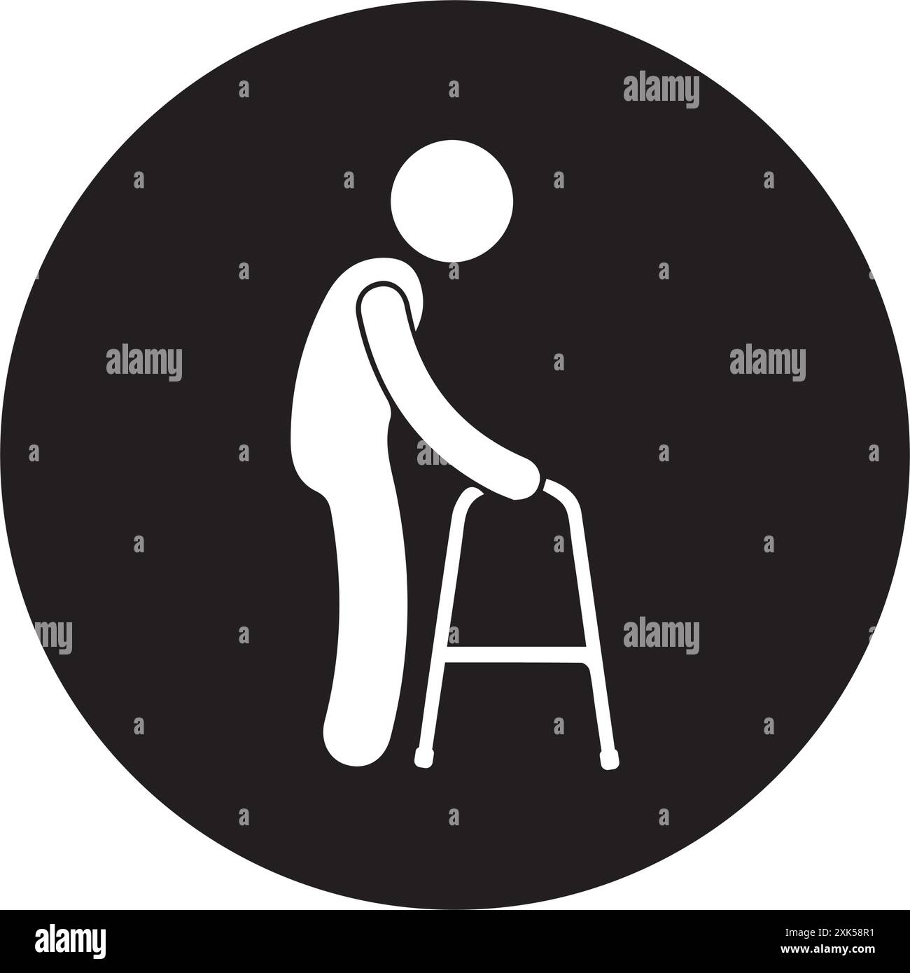 vector icons represent disabled, elderly, and injured people using ...