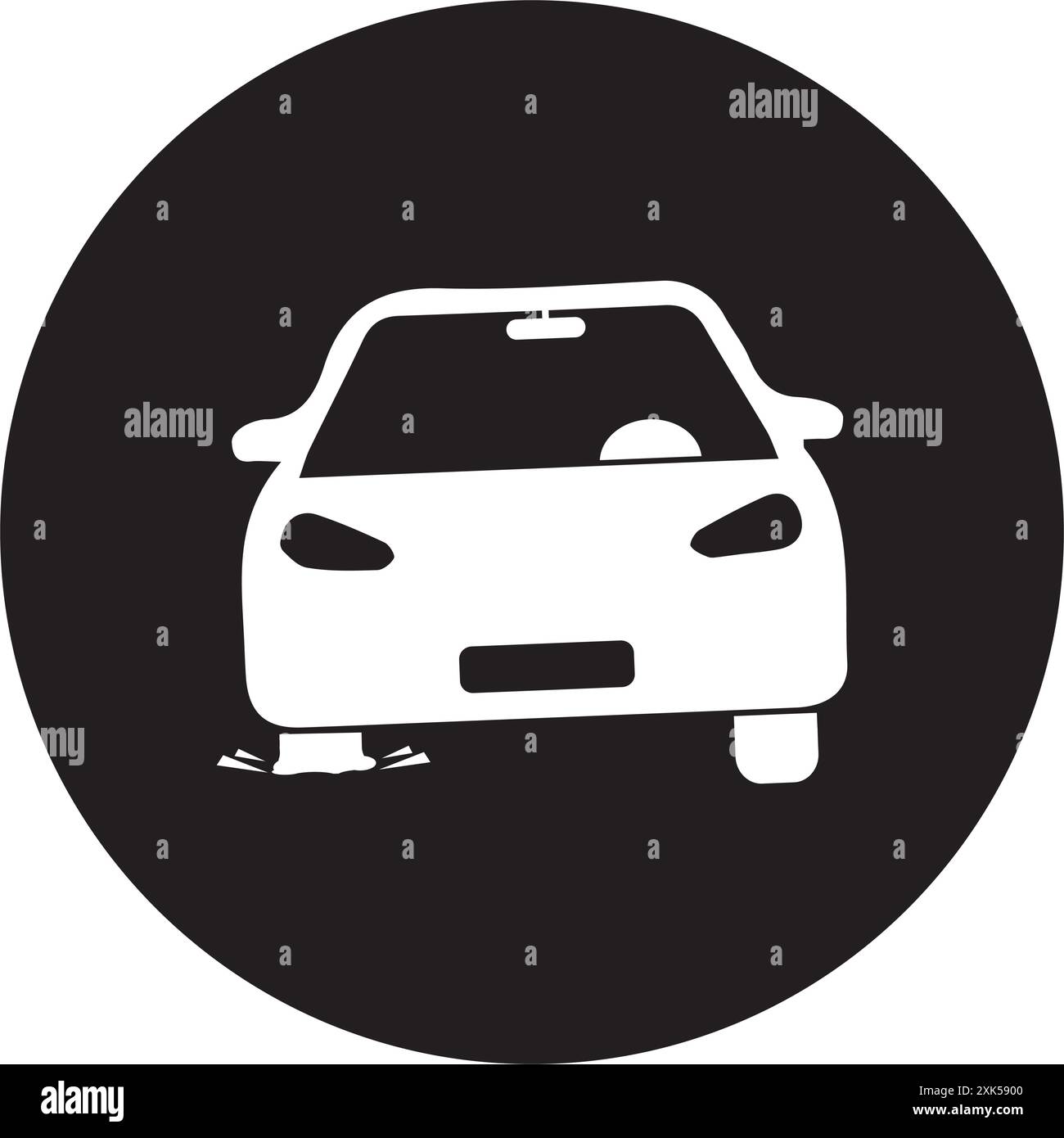 Car tire burst Stock Vector Images - Alamy