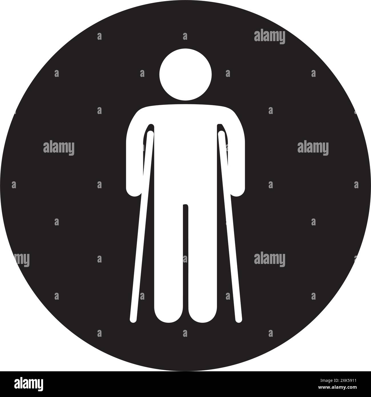 vector icons represent disabled, elderly, and injured people using ...