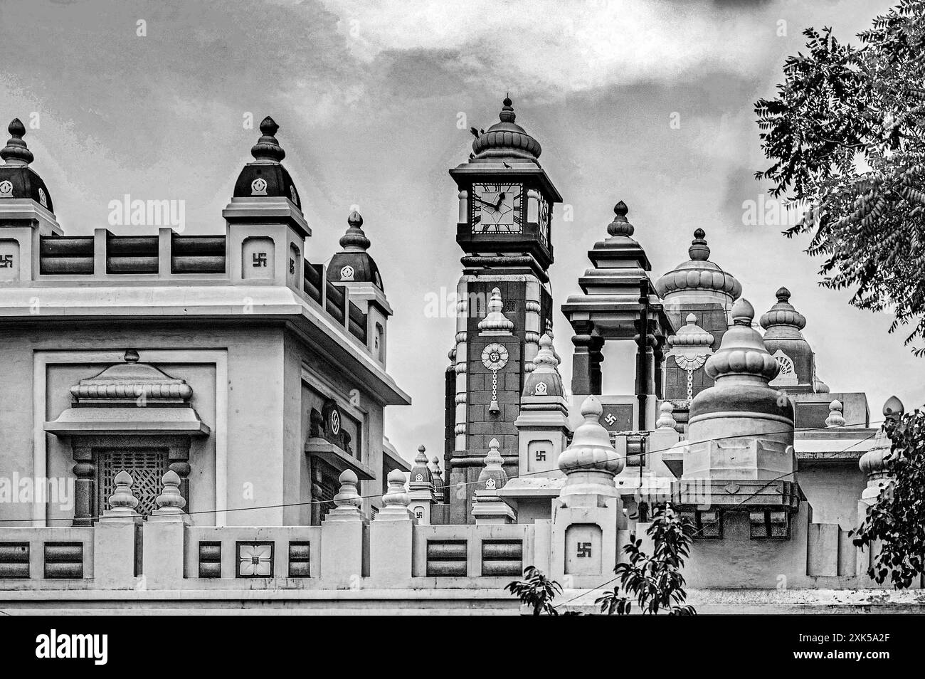 Lakshmi narayan temple delhi india Black and White Stock Photos ...