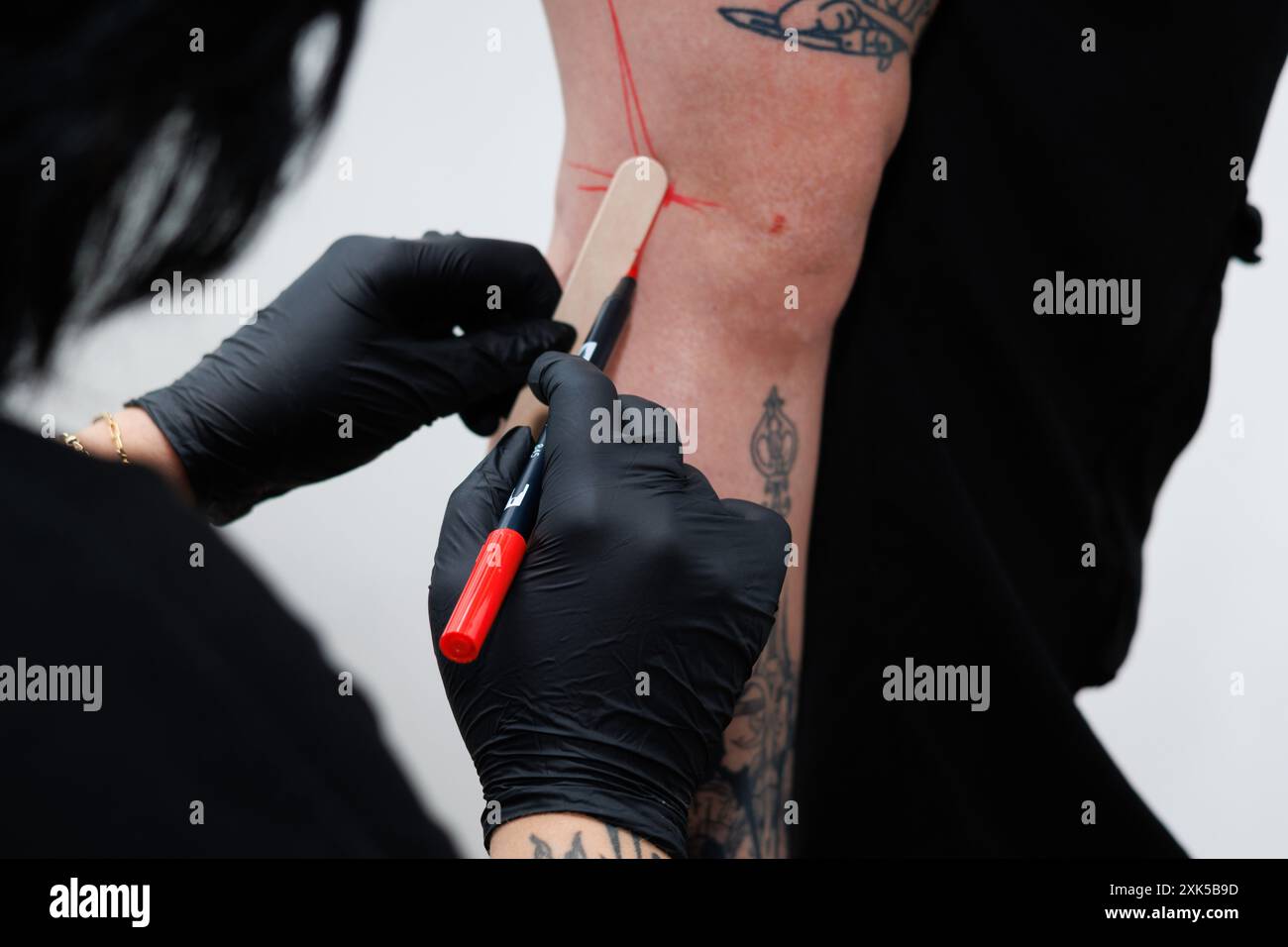 Salon tattoo close up tattoo hi-res stock photography and images - Alamy