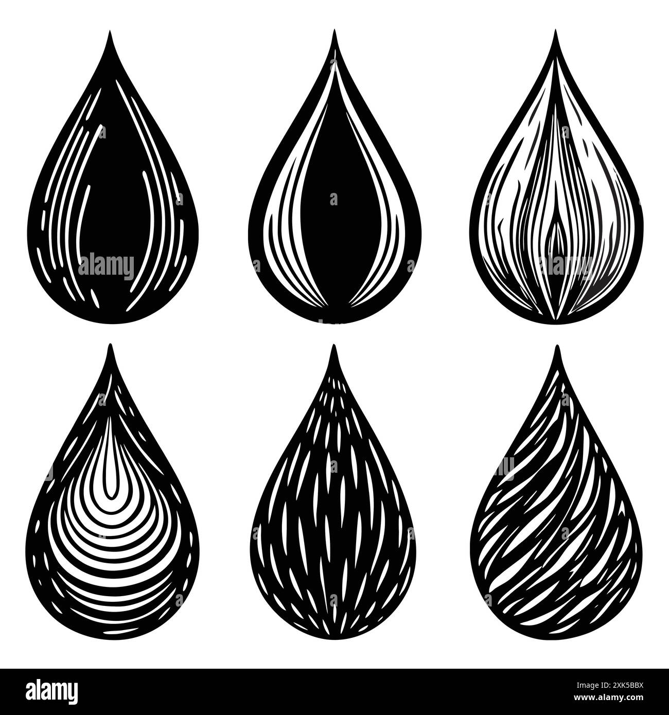 Waterdrops brush stroke vector white background Stock Vector Image ...