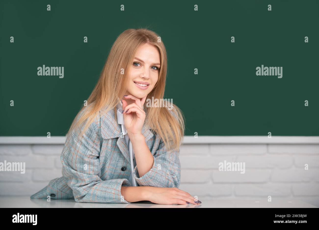 Female student in university, school education, Young woman study in ...