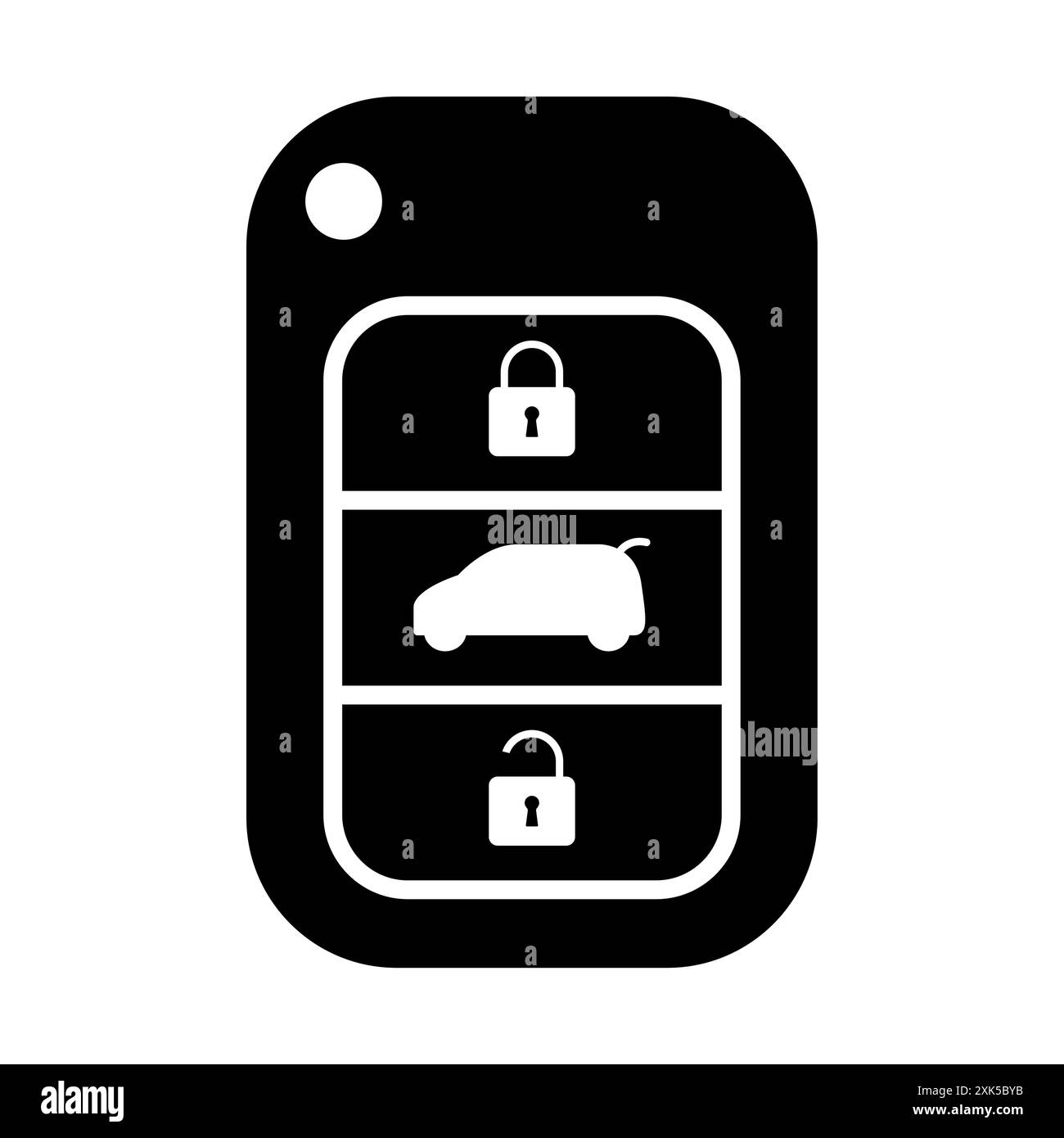 Car key icon, door system safety automobile web design, unlock button ...