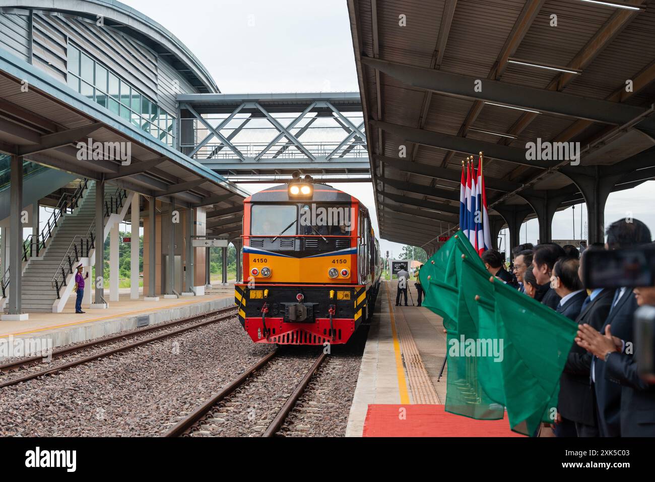 Vientiane, Laos. 20th July, 2024. The first Laos-Thailand cross-border ...