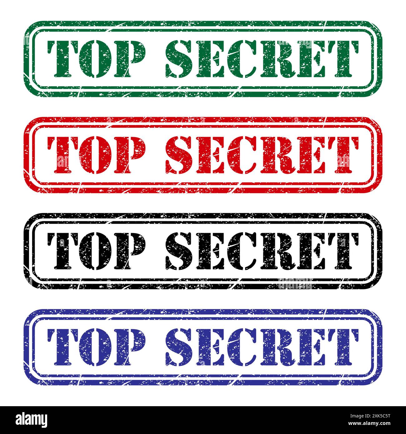 Set of Top secret stamp symbol, label sticker sign button, text banner vector illustration Stock ...