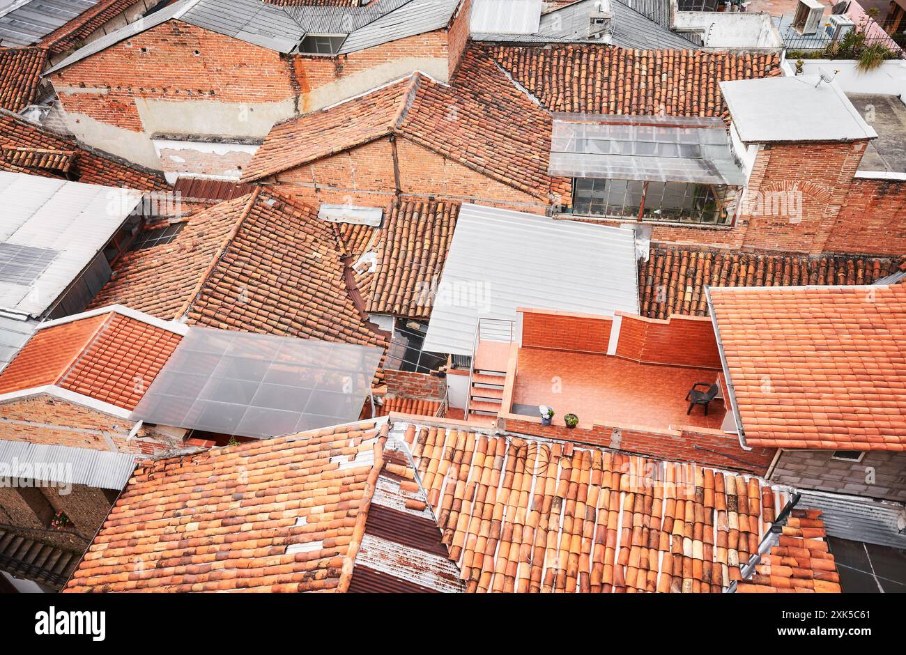 Roofs of old colonial buildings in Quito, Ecuador Stock Photo - Alamy