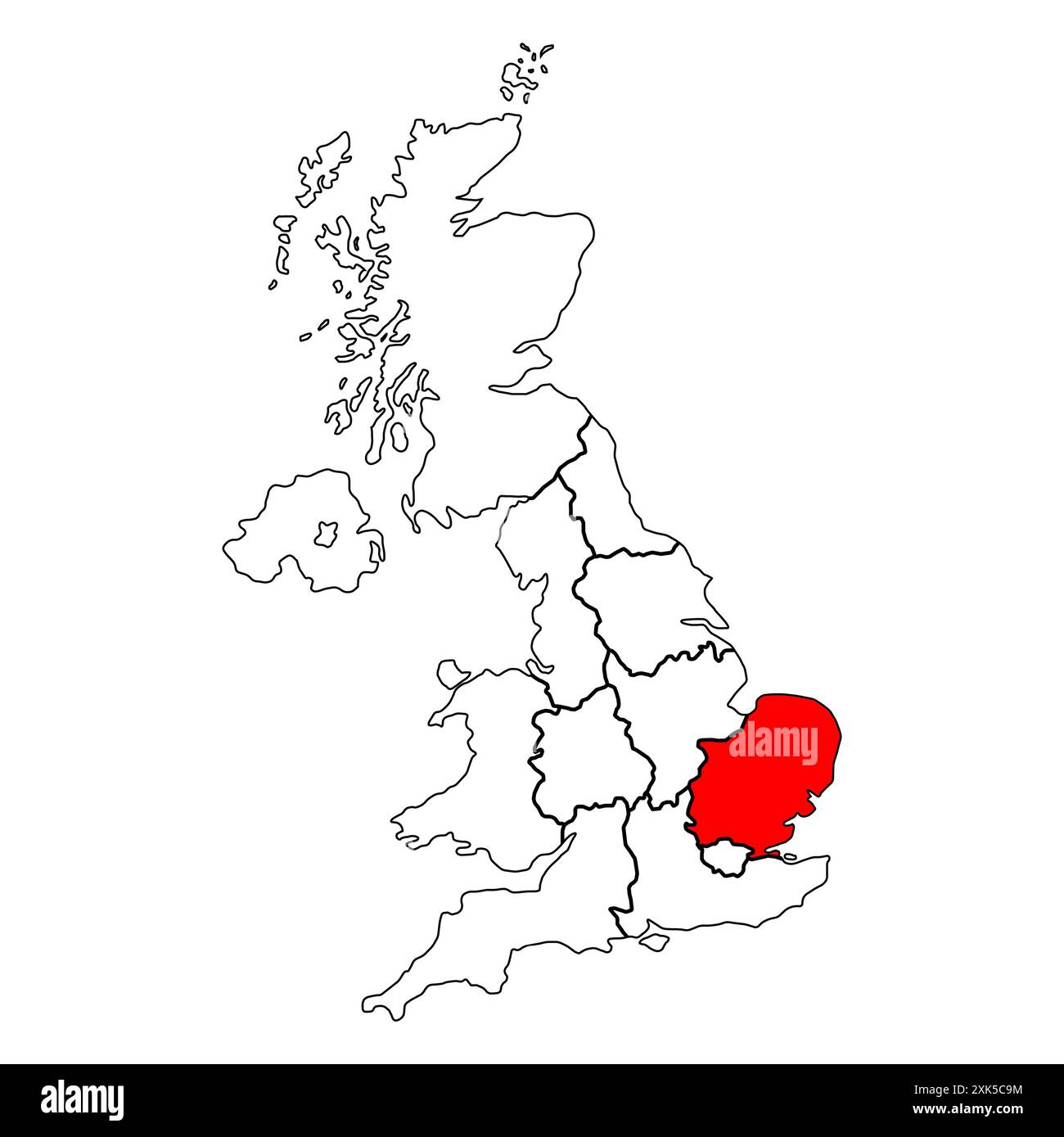 East of England of United Kingdom of Great Britain and Northern Ireland ...