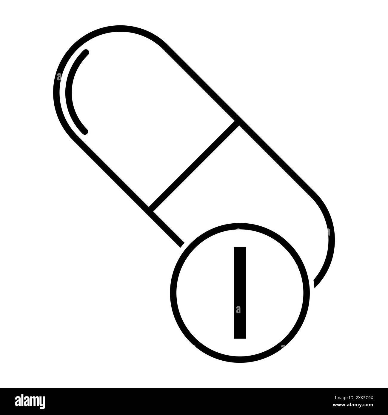 Mineral I icon, healthy medicine pill supplement symbol, complex ...