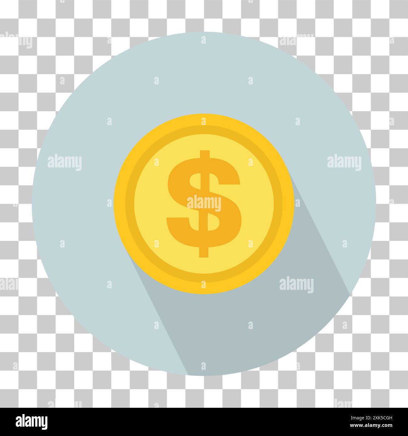 Dollar paper money icon, symbol on color background. Vector isolated ...