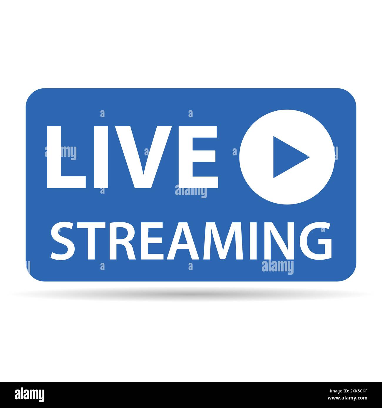 Live streaming shadow icon, stream button digital design, web player ...