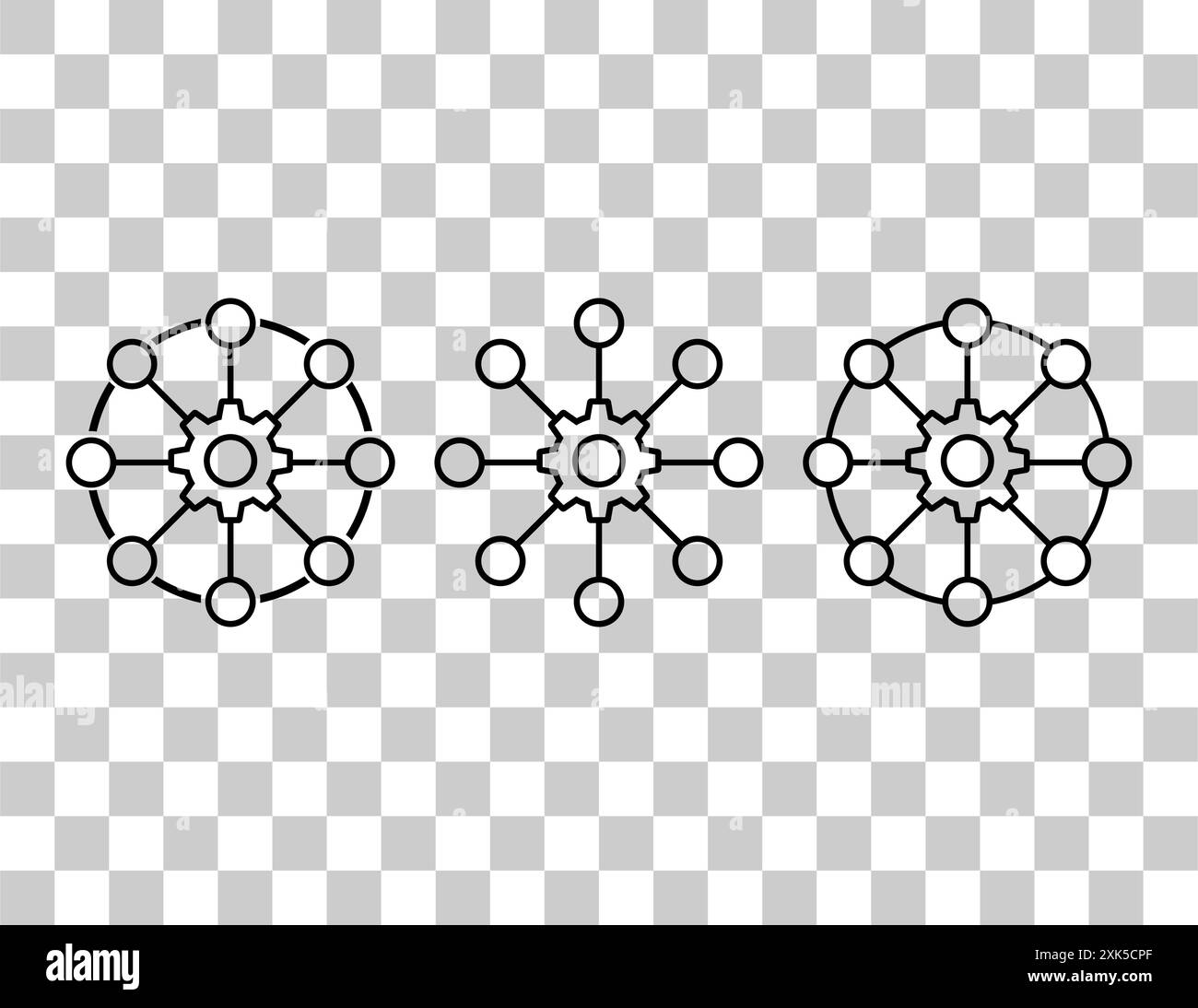 Set of Multichannel digital design icon, omnichannel flat web symbol ...