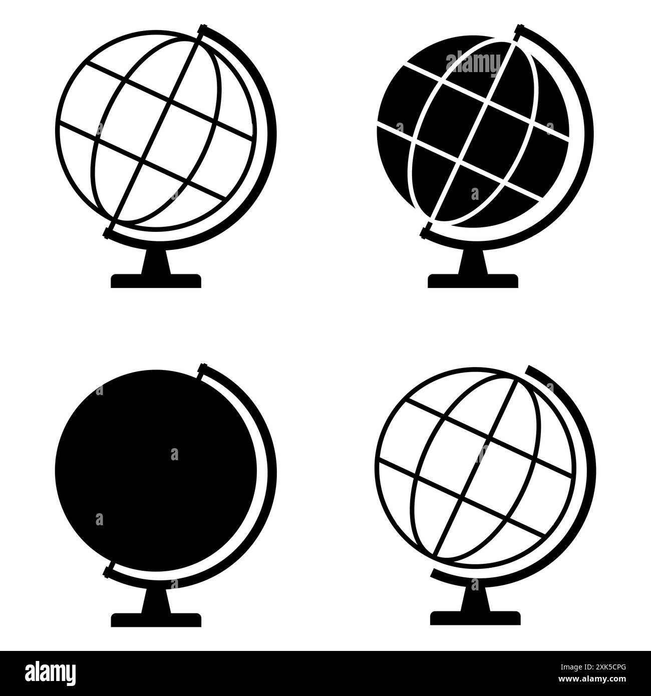 Set of Globus map icon, Earth sign globe symbol, website design concept ...