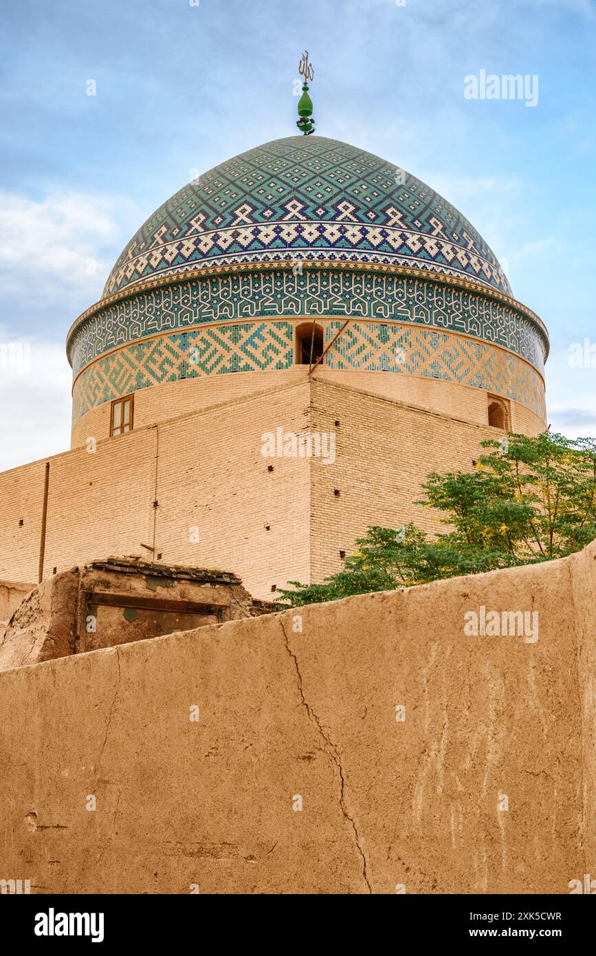 Dome of Seyed Rokn Addin Mausoleum in the historical city of Yazd ...