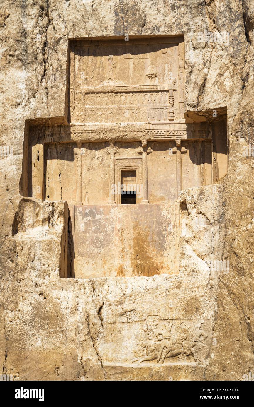 Awesome view of large tomb belonging to Achaemenid kings carved out of ...
