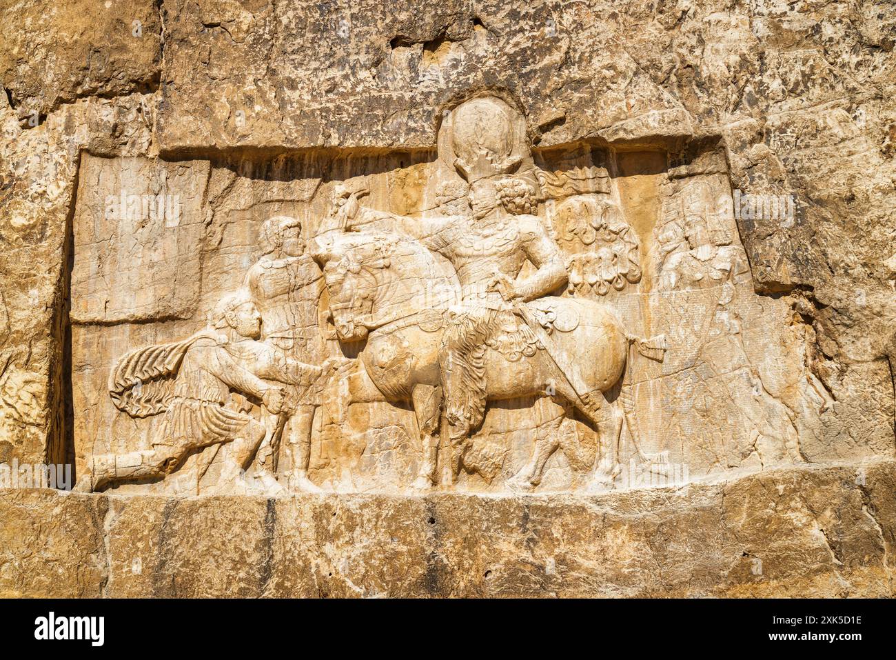 Beautiful bas-relief at ancient necropolis Naqsh-e Rustam in Iran ...