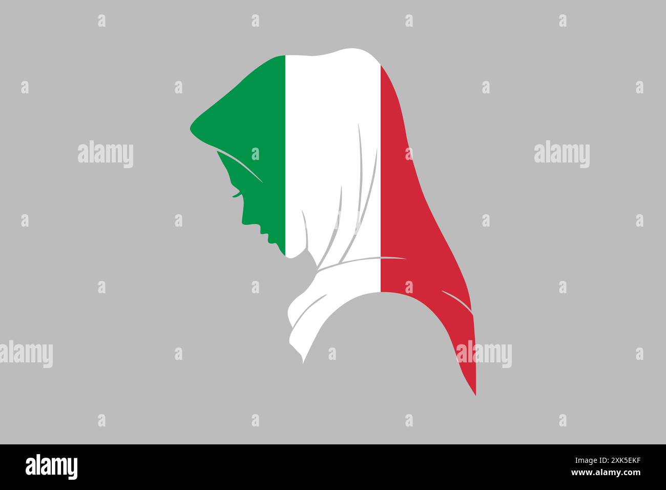 Italy Muslim girl wearing Italy flag hijab Stock Vector Image & Art - Alamy