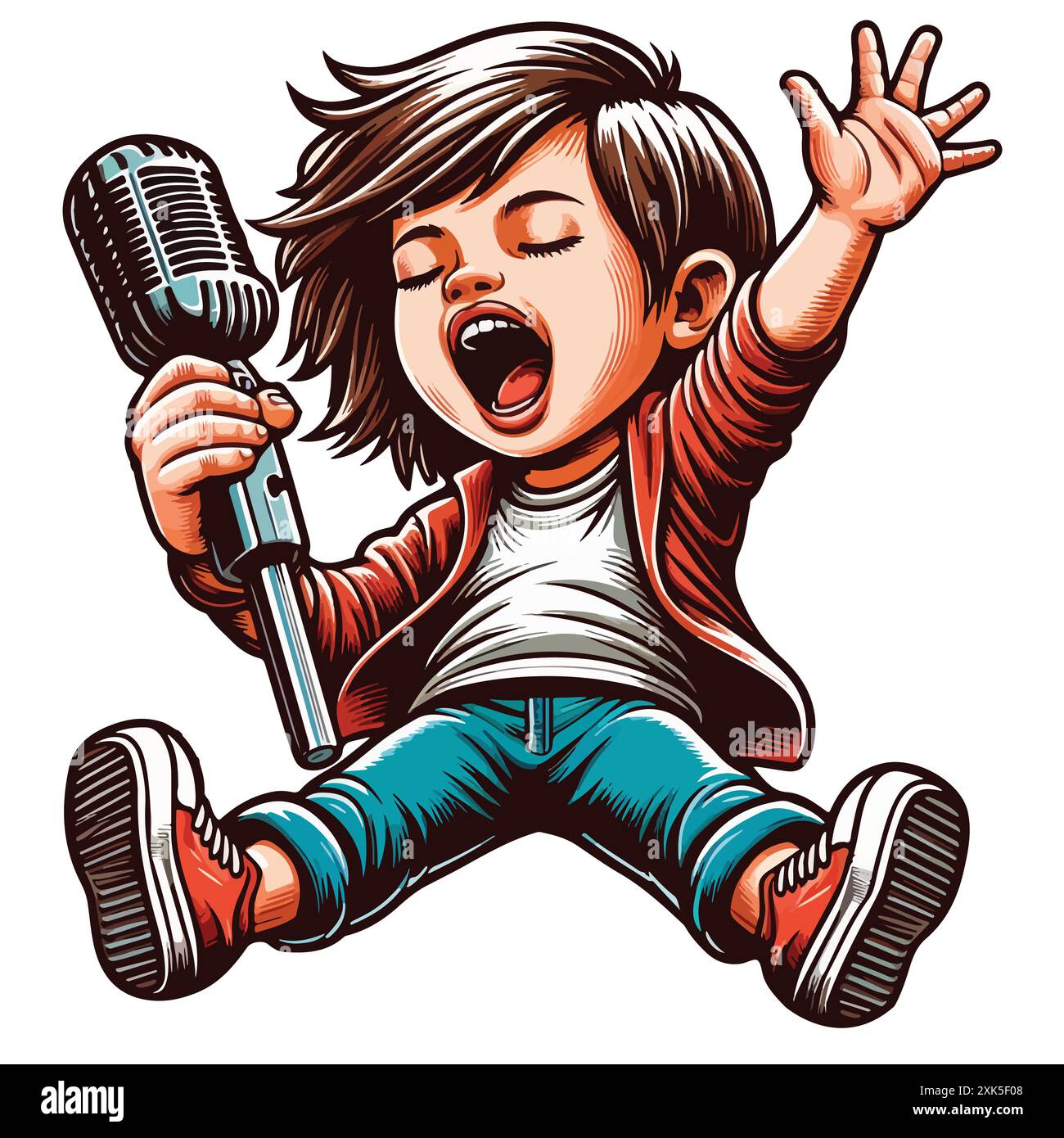 Girl singer clip art hi-res stock photography and images - Alamy