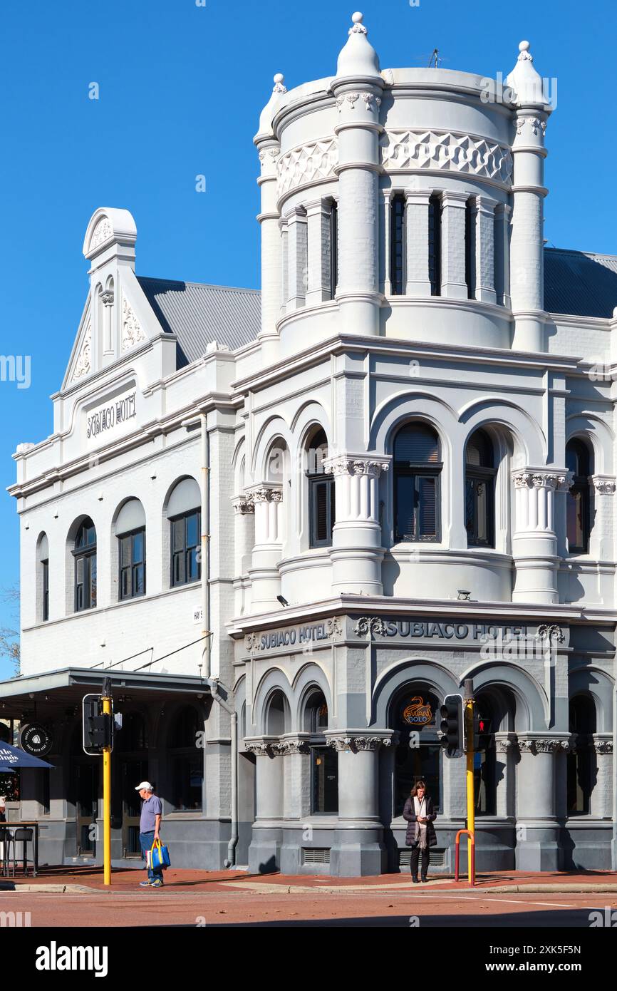 Vertical image of the Subiaco Hotel on the corner of Hay Street and ...
