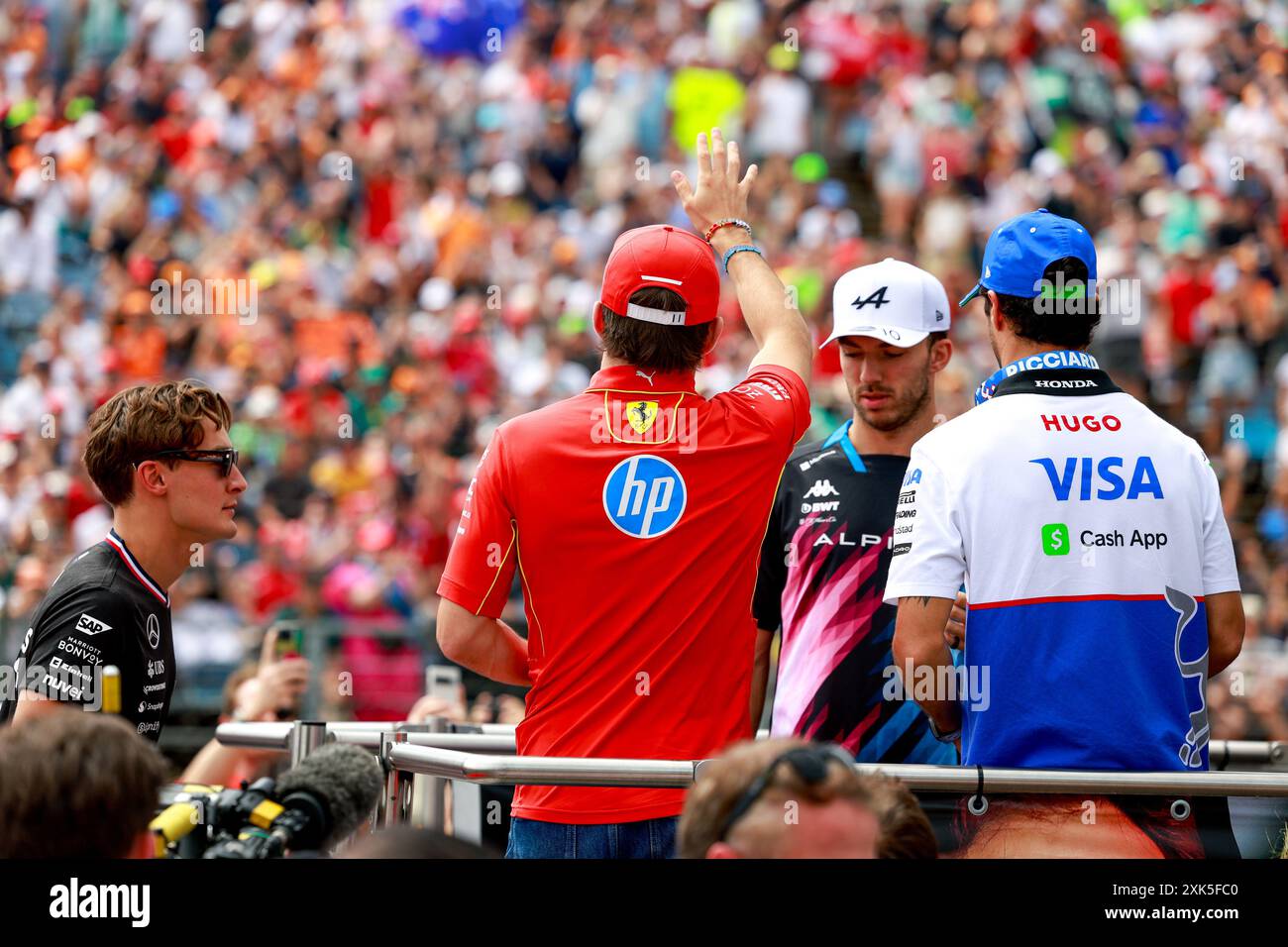LECLERC Charles (mco), Scuderia Ferrari SF-24, illustration with crowd ...