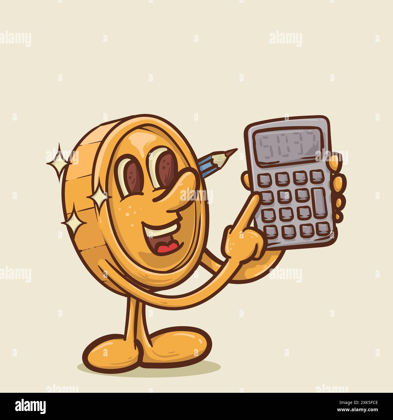 Cartoon calculator hi-res stock photography and images - Alamy
