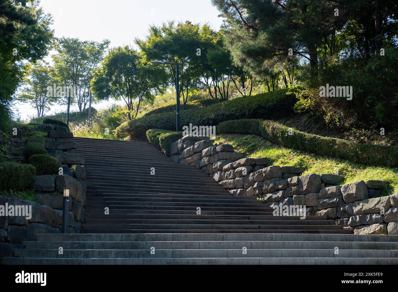 Steps in front of Namsan Park. It is famous walking trail near N Seoul ...