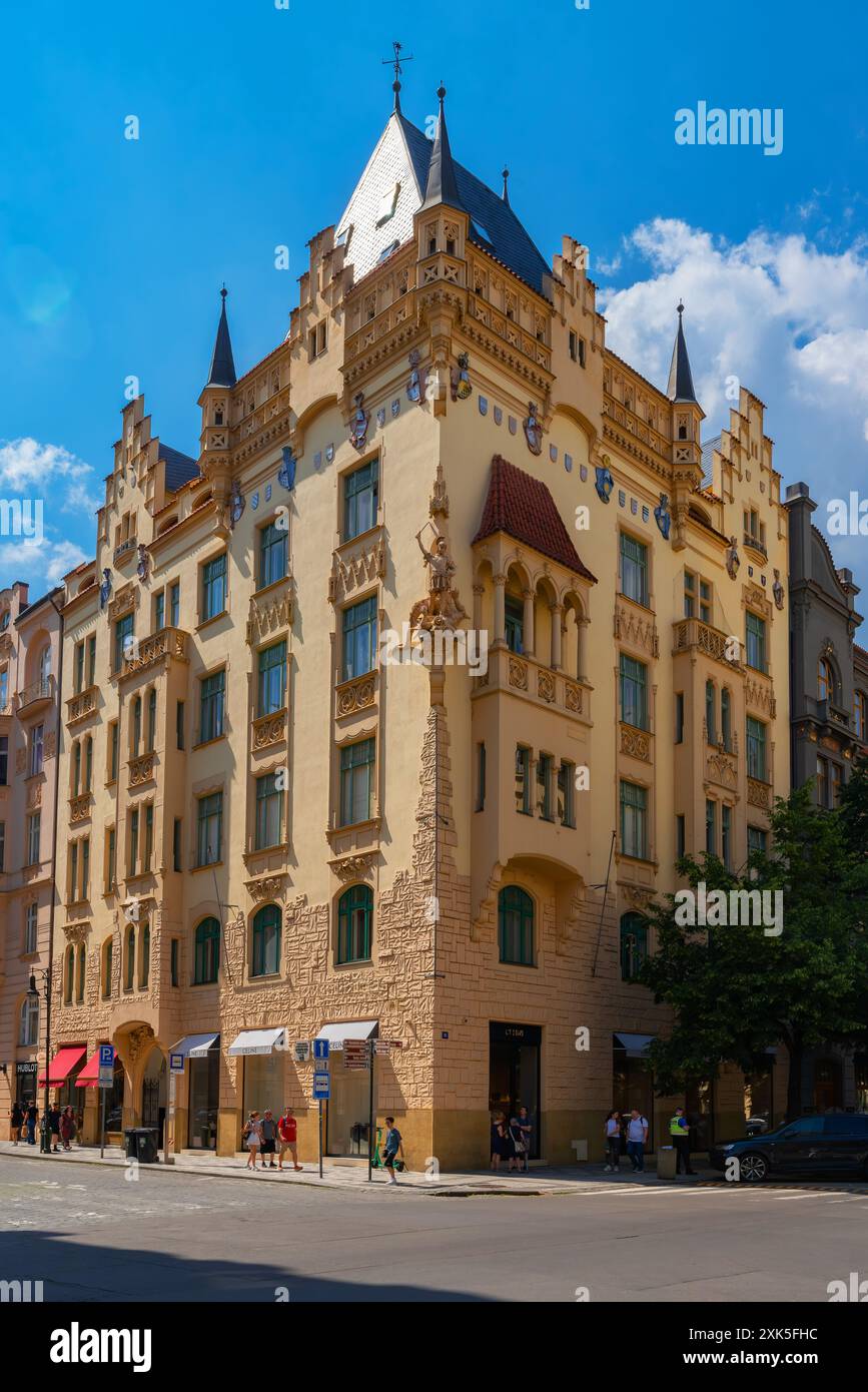 Impressive Mansion building with magnificent facade on 1 Parizska 97/15 ...