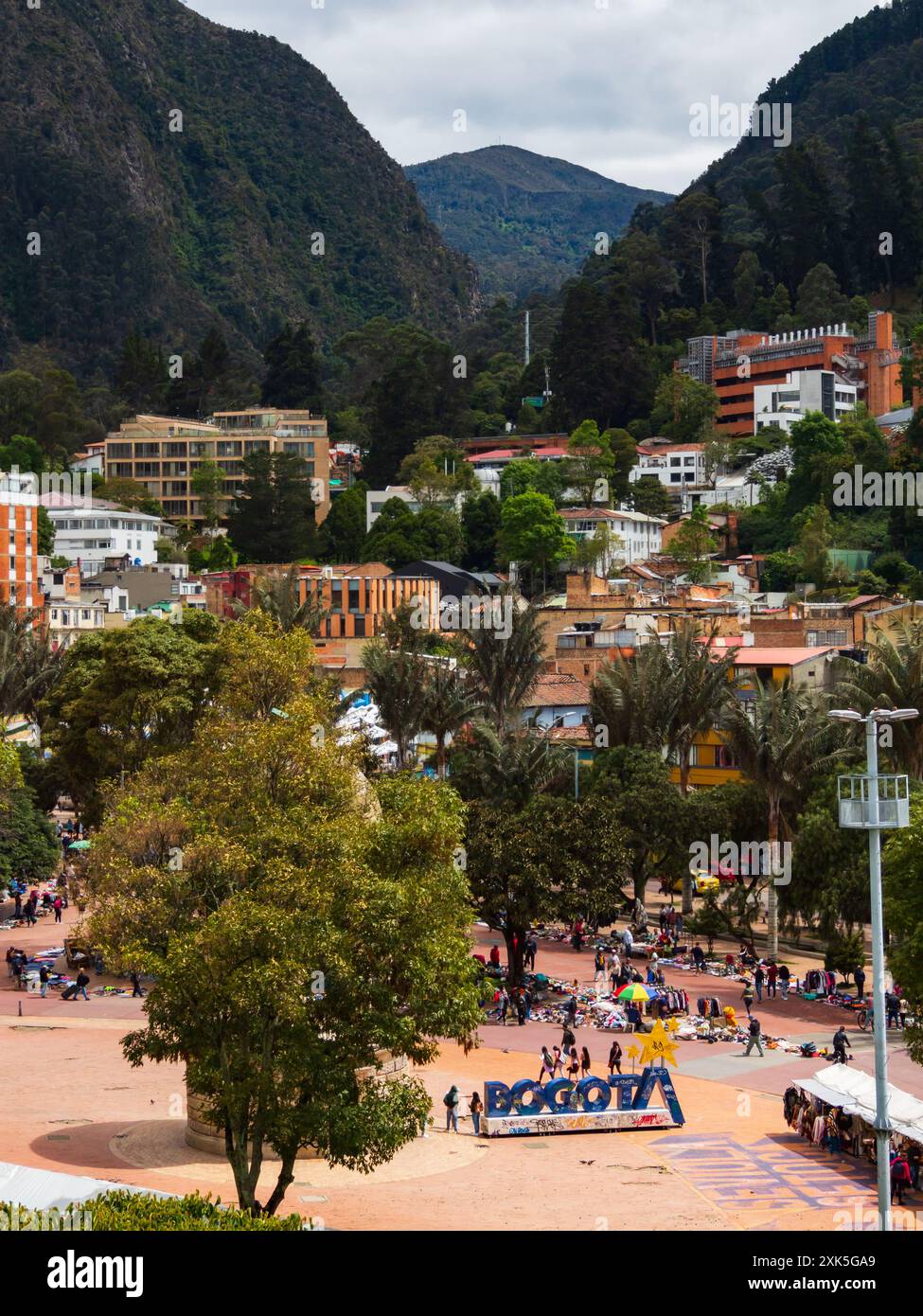 Bogota, Colombia - Dec, 2022: Parque de Los Periodistas -Journalists' Park in Bogota and view on ...