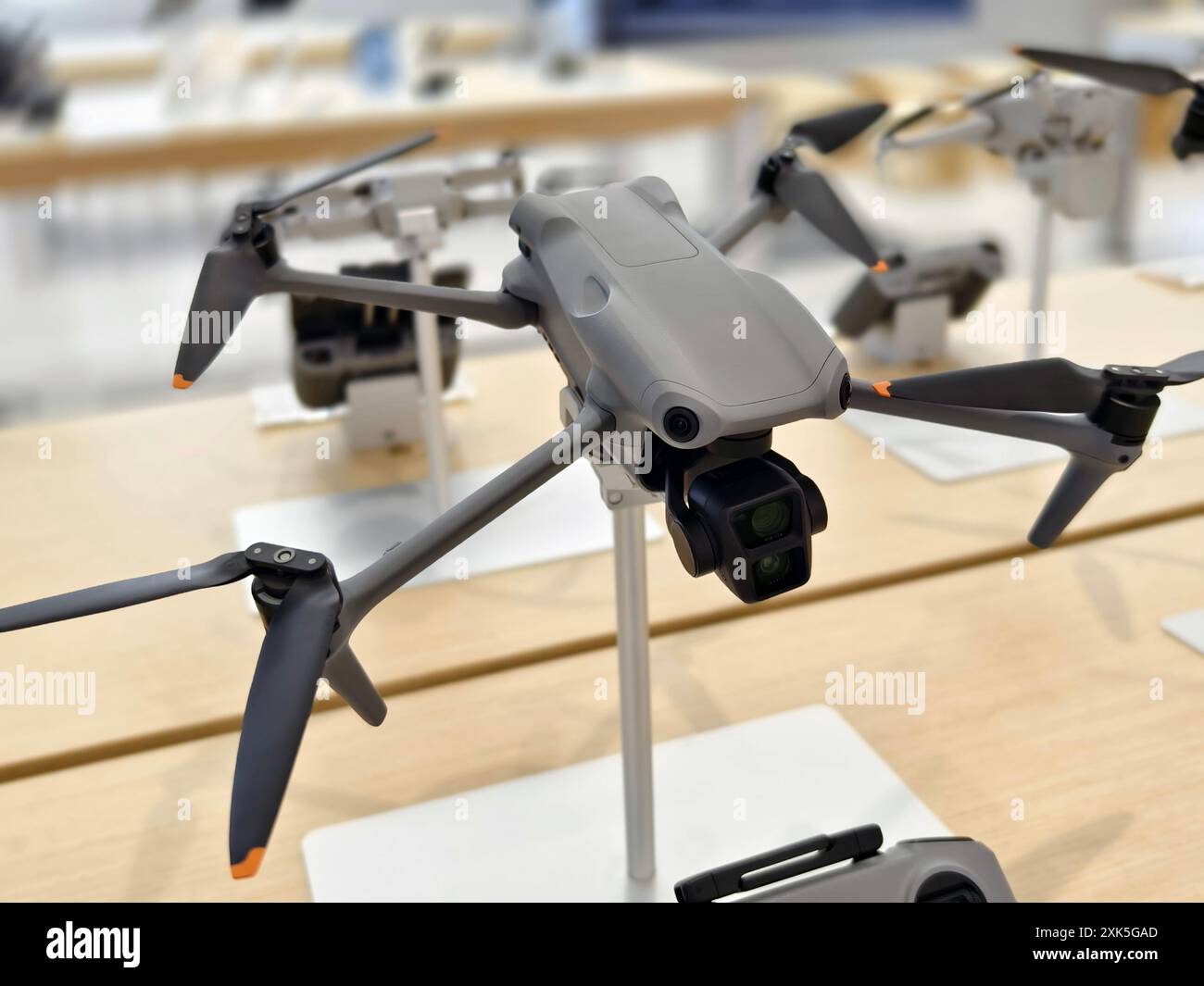 Modern drone for video and photo in the light store Stock Photo - Alamy