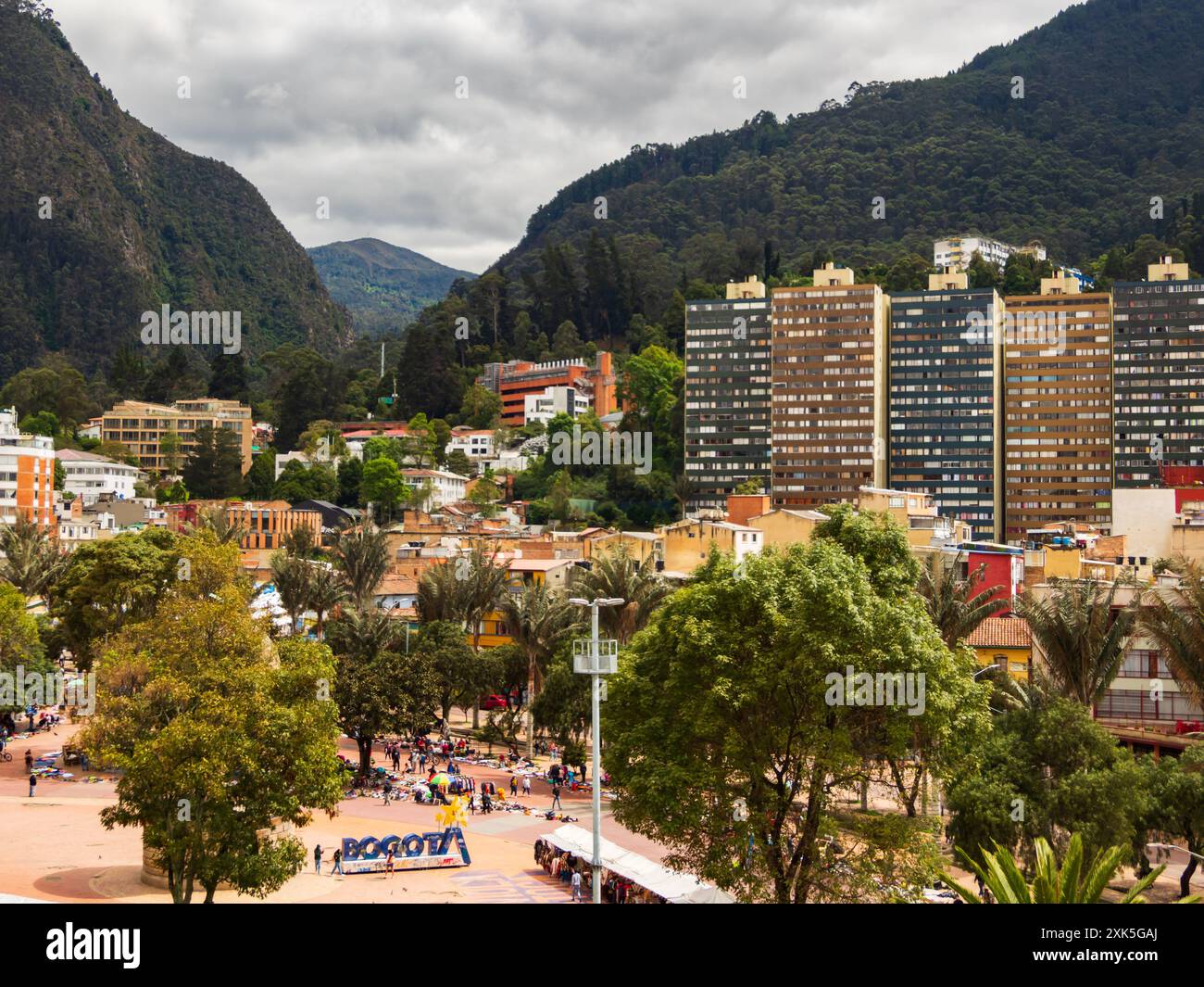 Bogota, Colombia - Dec, 2022: Parque de Los Periodistas -Journalists' Park in Bogota and view on ...