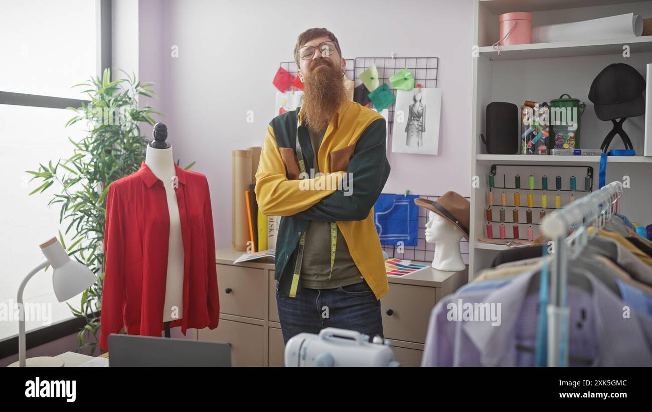 Confident male tailor arms crossed hi-res stock photography and images ...