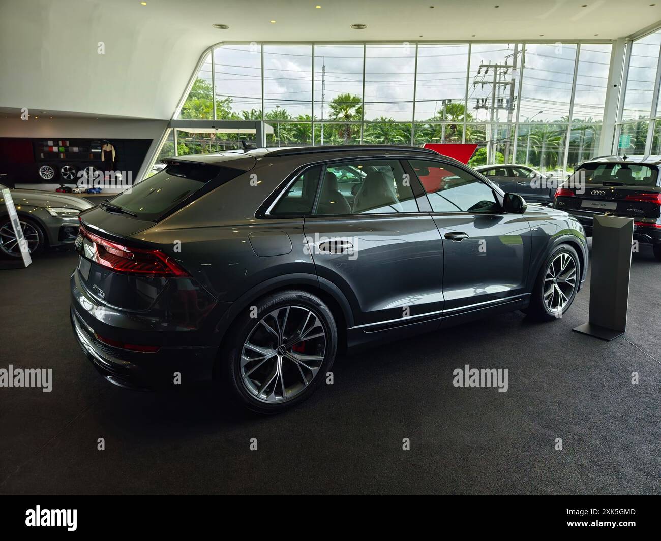 PHUKET, THAILAND- June 01, 2024: Modern cars inside an Audi showroom at ...